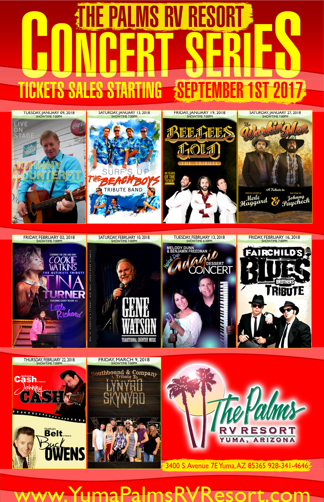 Past 2017-2018 Concert Series Line-up » The Palms RV Resort