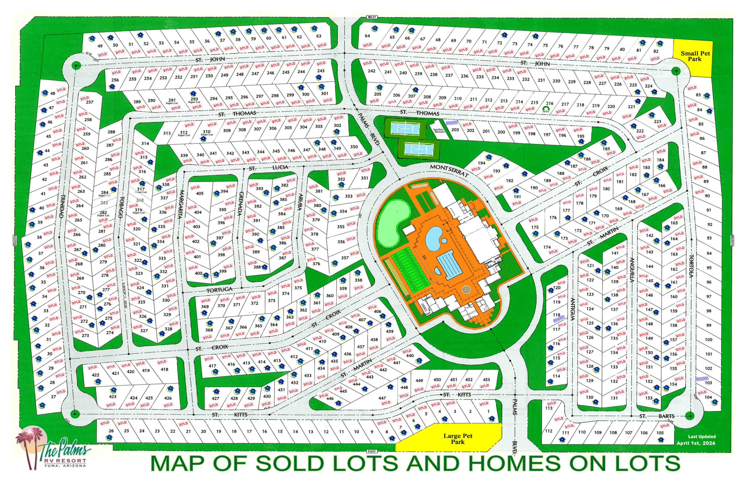 Resort Map » The Palms RV Resort