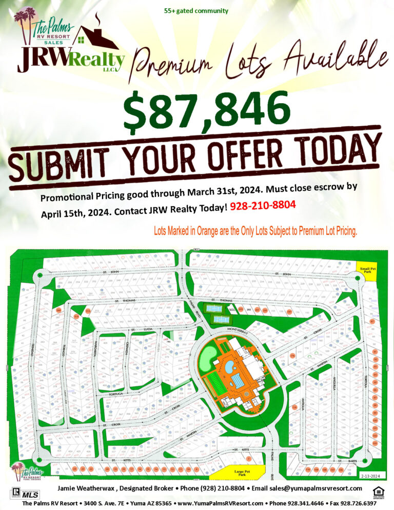 Current Sales Promotion » The Palms RV Resort