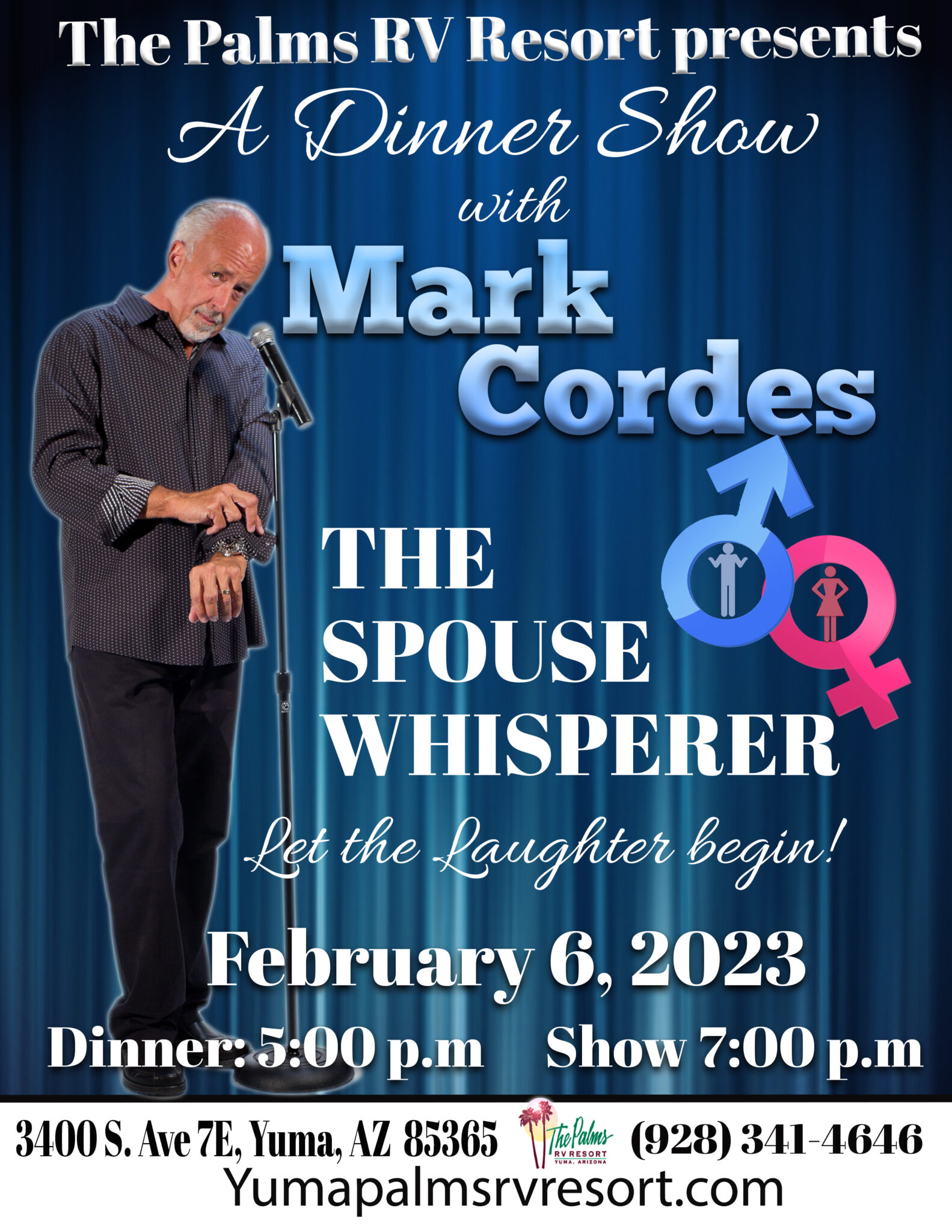 A Dinner Show with Mark Cordes- The Spouse Whisperer » The Palms RV Resort