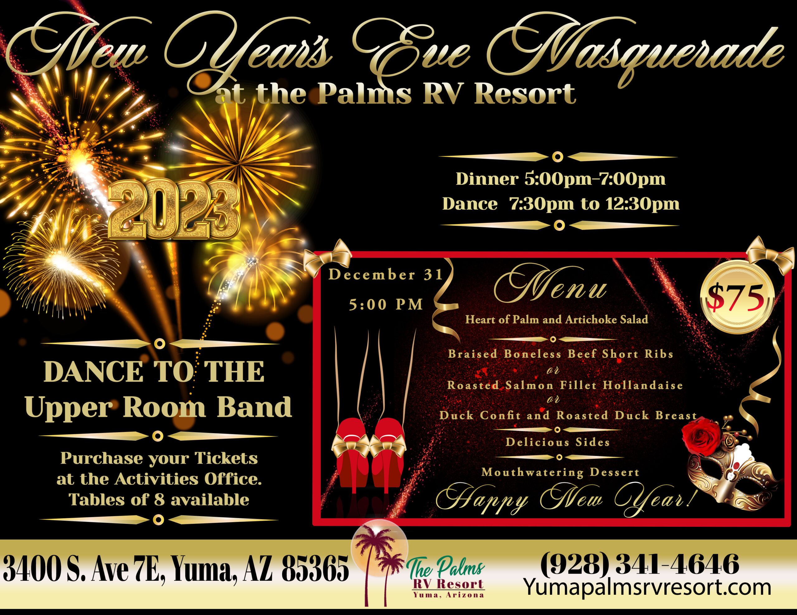 New Year's Eve Dinner Dance » The Palms RV Resort