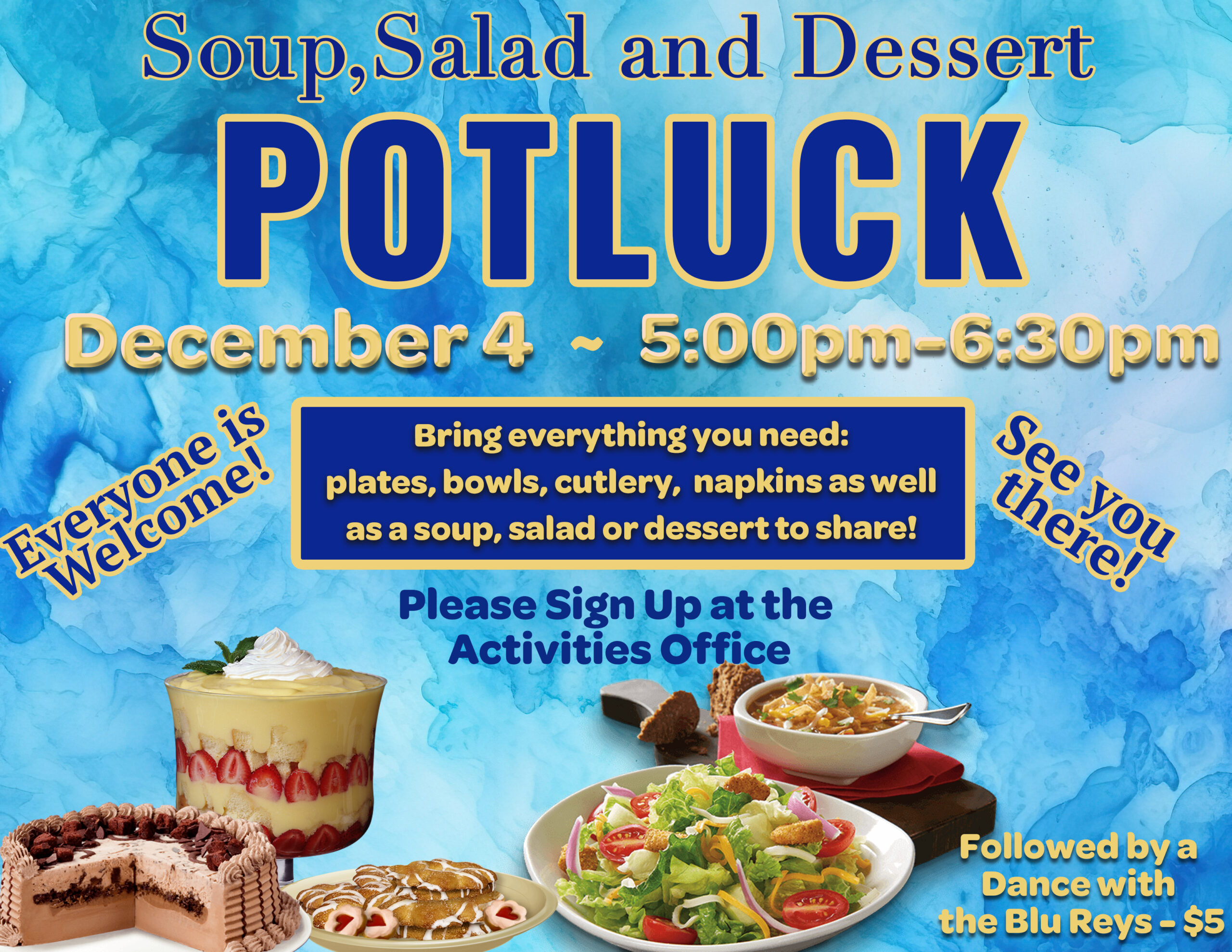 Pot Luck Dinner- Soup, Salad and Dessert » The Palms RV Resort