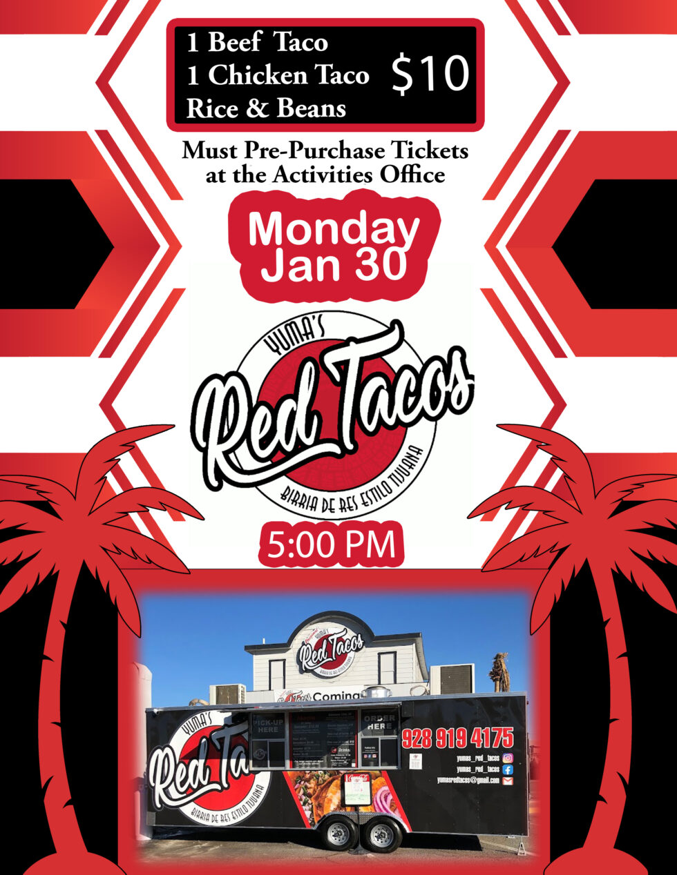 Red Tacos Food Truck » The Palms RV Resort