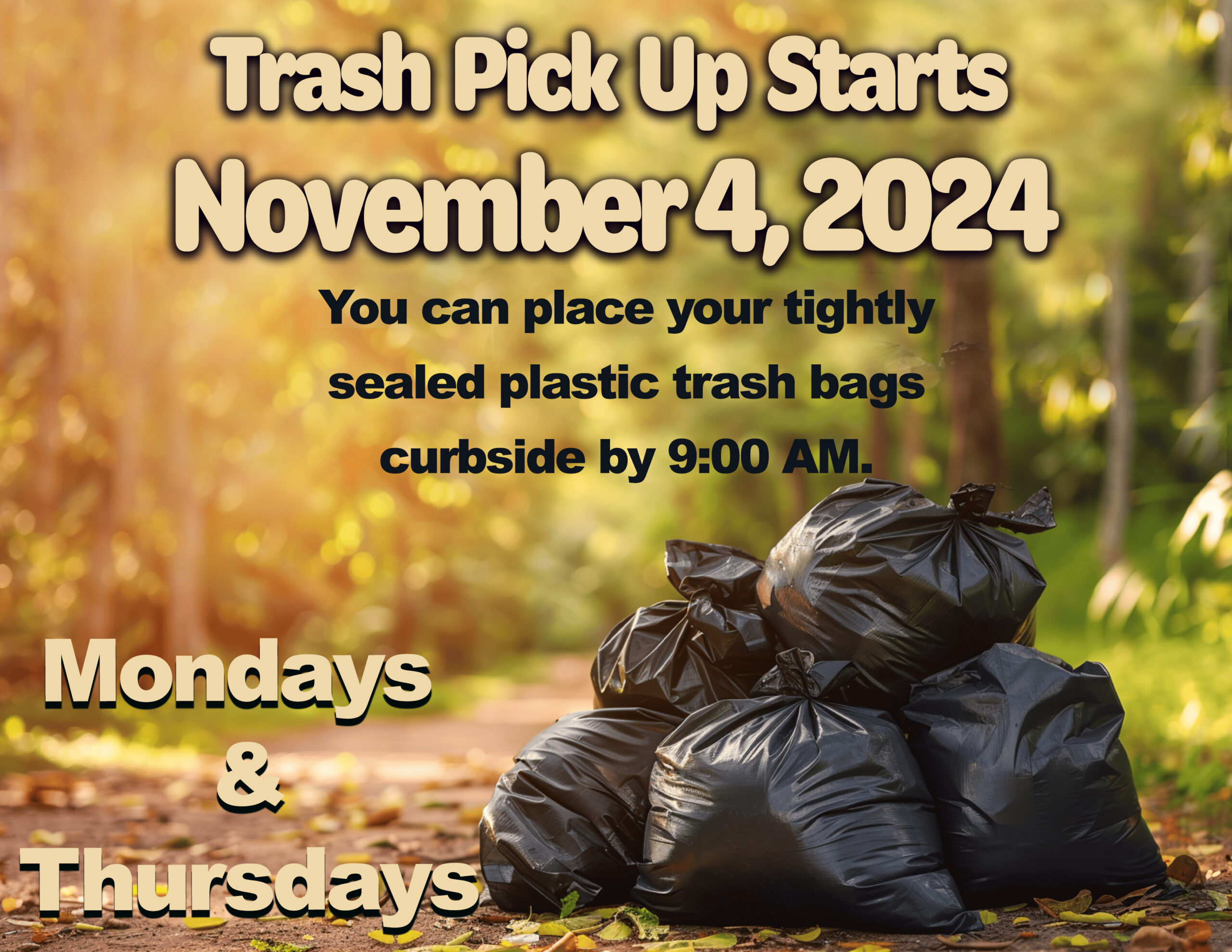 Trash Pickup » The Palms RV Resort